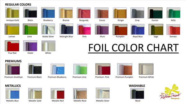 4" Specialty Foils - Metallic, Premium and Washable - The Ribbon Print ...